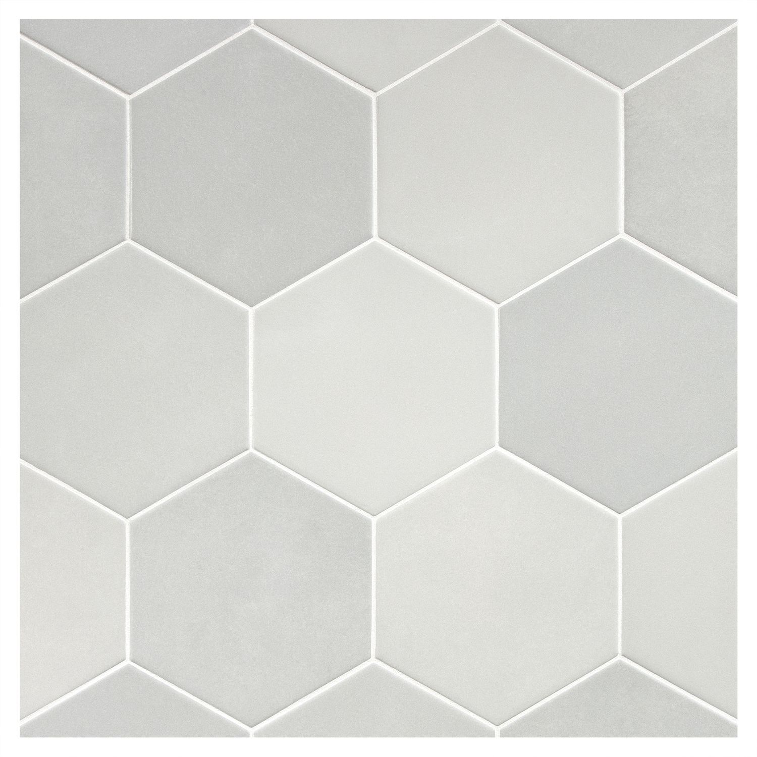 Gray hexagon floor tile store